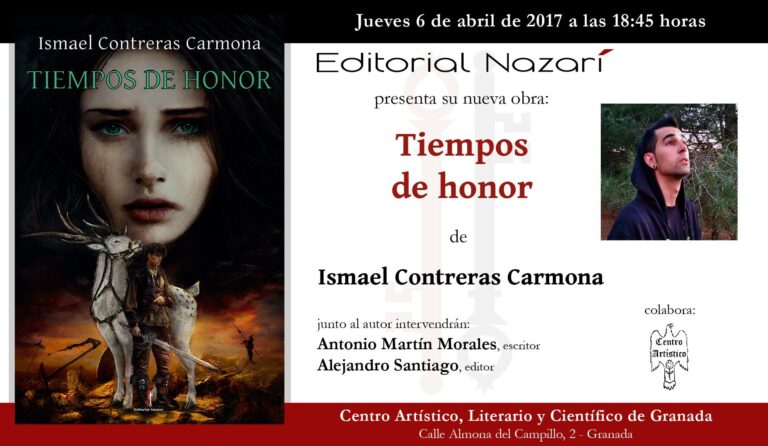 Ismael Contreras presenta su novela 'Tiempos de Honor' en el Centro ...