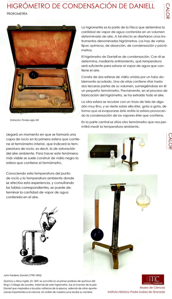 Elemento de la semana del Museo de Ciencias del IES Padre Suárez (96): Higrómetro de Daniell ...