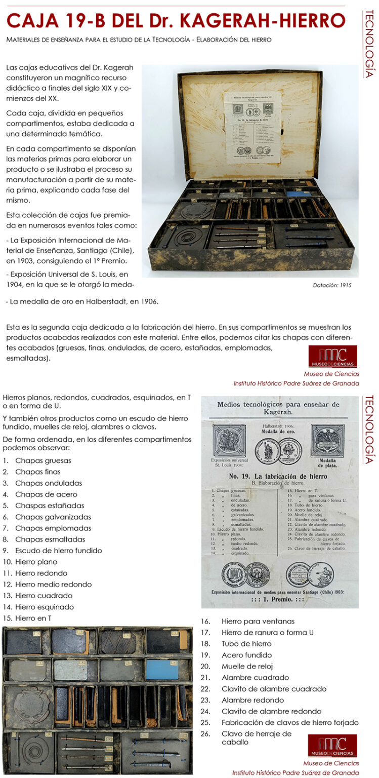 Elemento de la semana del Museo de Ciencias del IES Padre Suárez (241): Caja 19 del Dr. Kagerah ...